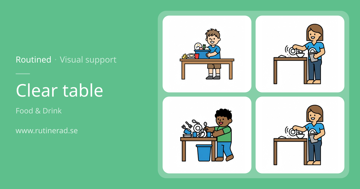 Clear table - Visual Support | Routined