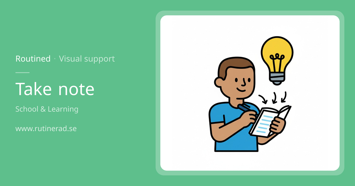 Take note - Visual Support | Routined